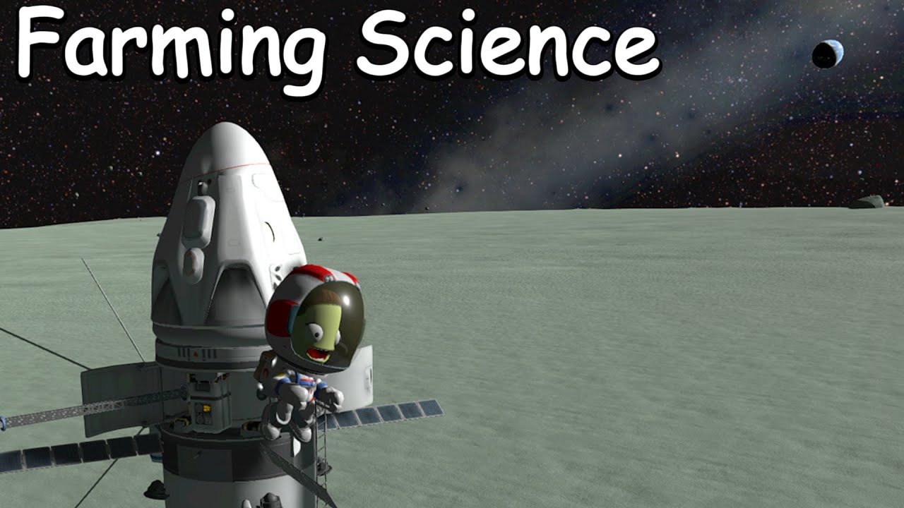 How to farm science on Minmus using a lander - KSP Career - YouTube