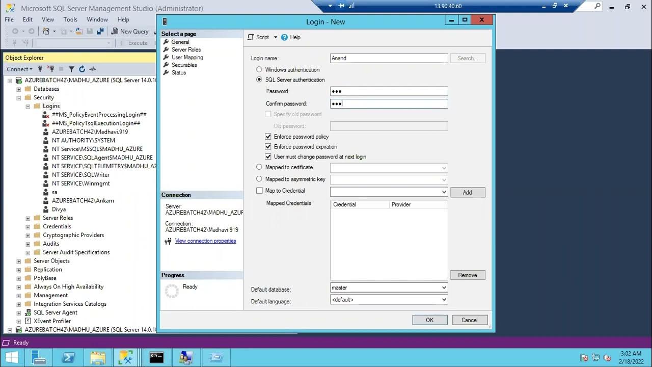 Sql DBA Batch 42 Class 46 Creating Logins - YouTube