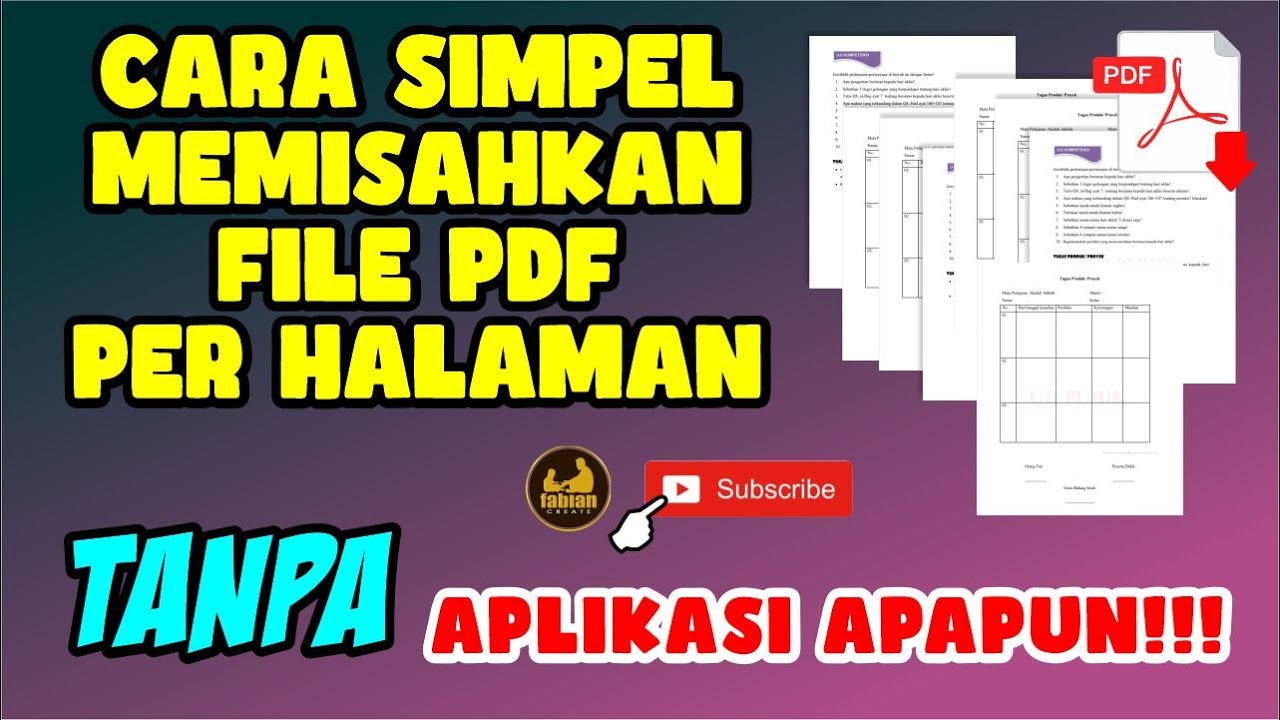 Cara Memisahkan File Pdf Per Halaman Tanpa Harus Online Dan Memakai ...