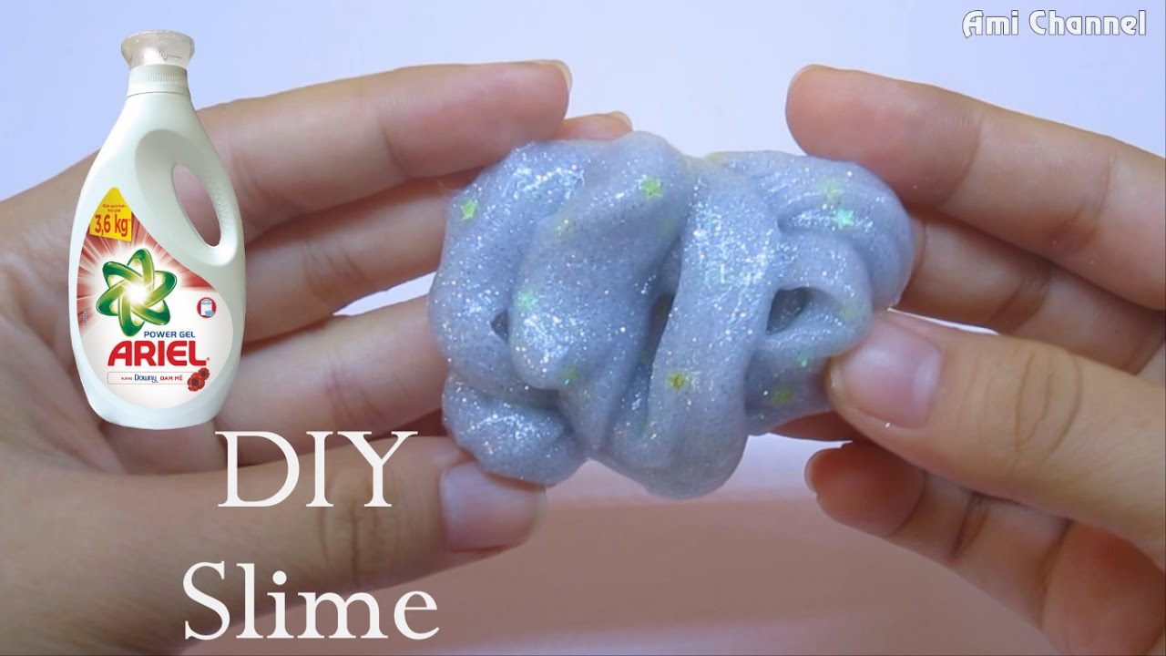 How to make slime with Ariel power gel/ Cách làm Slime với nước giặt ...