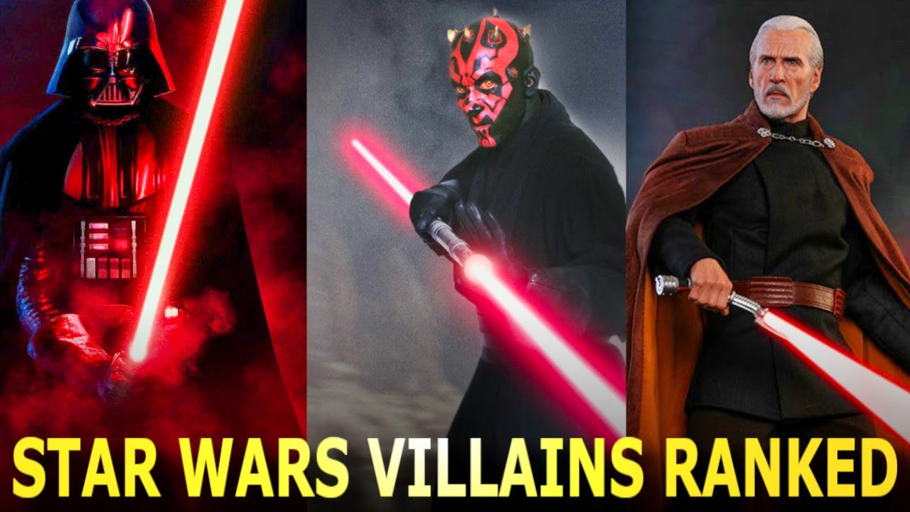 All 10 Star Wars Movie Villains Ranked Tier List - YouTube