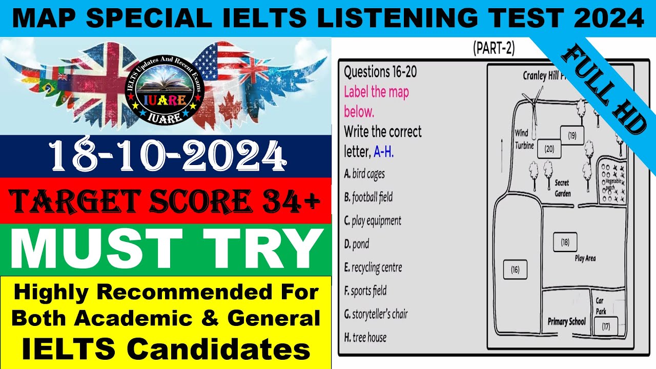 MAP Special IELTS Exam Listening Test With Answers 2024 | 18-10-2024 ...