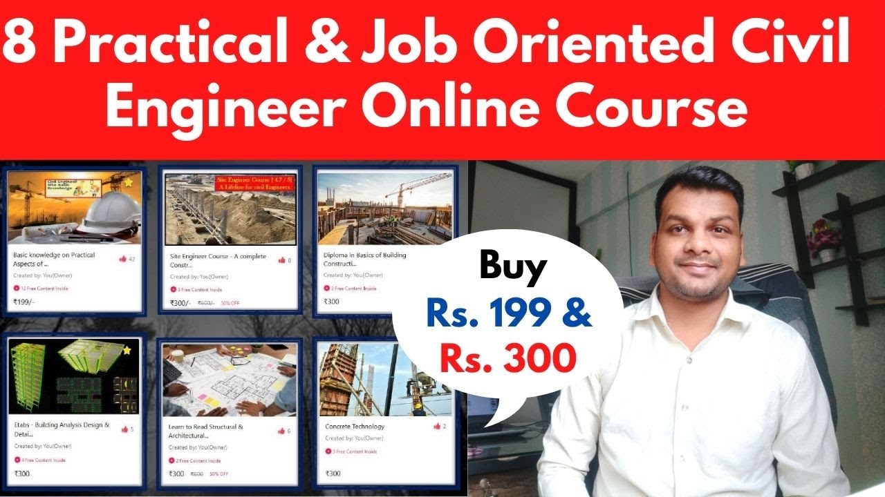 8 Practical & Job Oriented Civil Engineering Course | Practical Civil ...