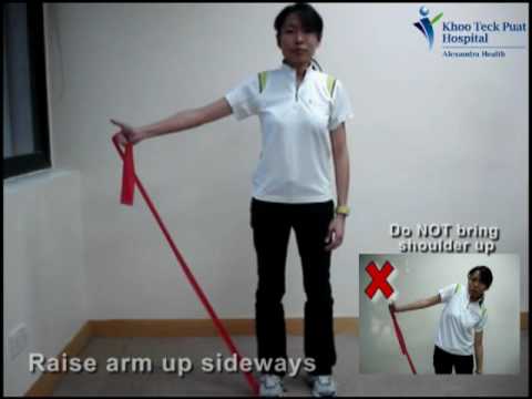 Theraband Shoulder Abduction - YouTube