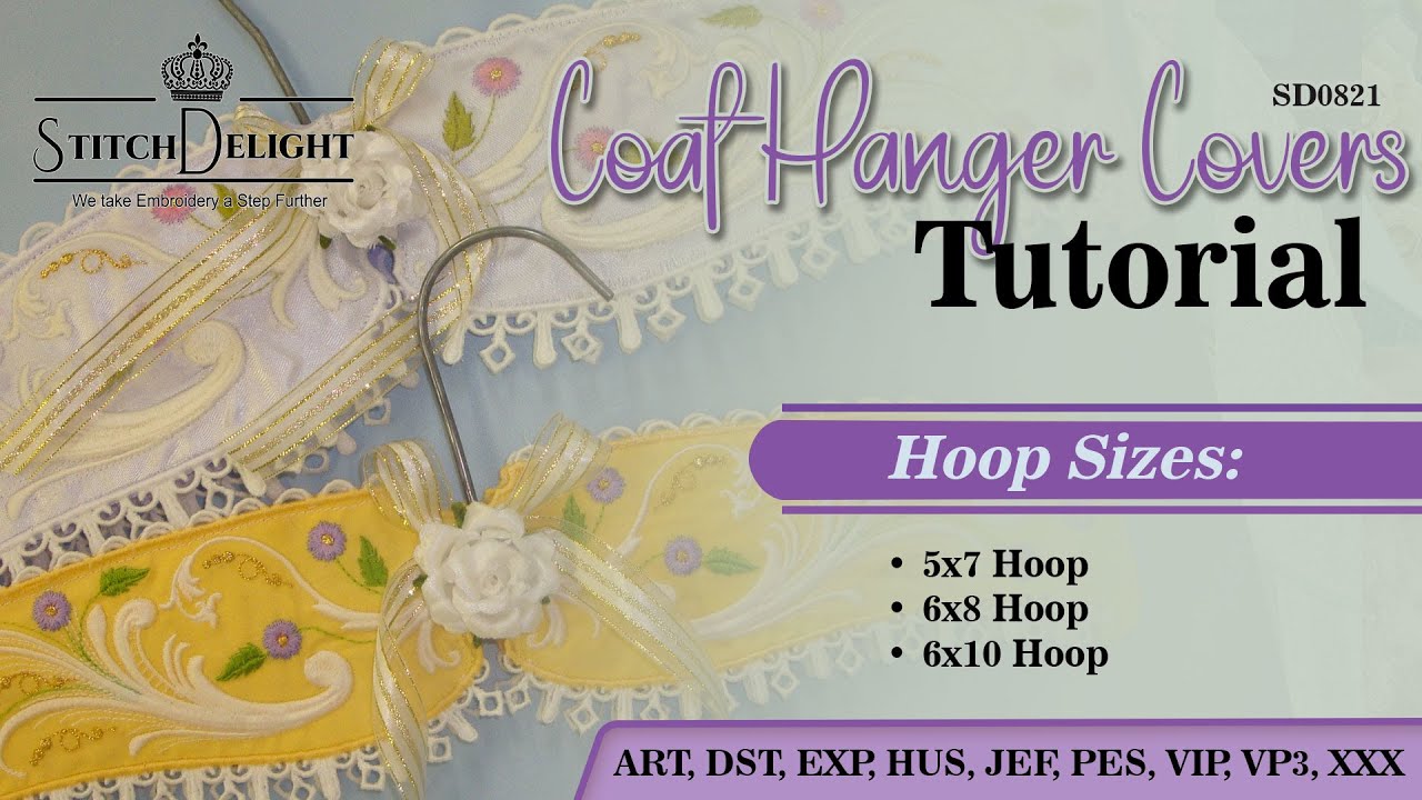 SD820 In the hoop Coat Hangers - YouTube