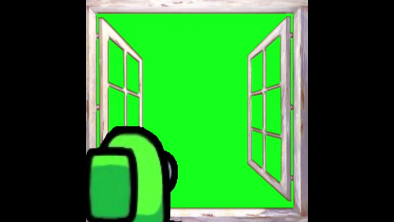 Among Us Crewmate in Window(Green Screen) - YouTube