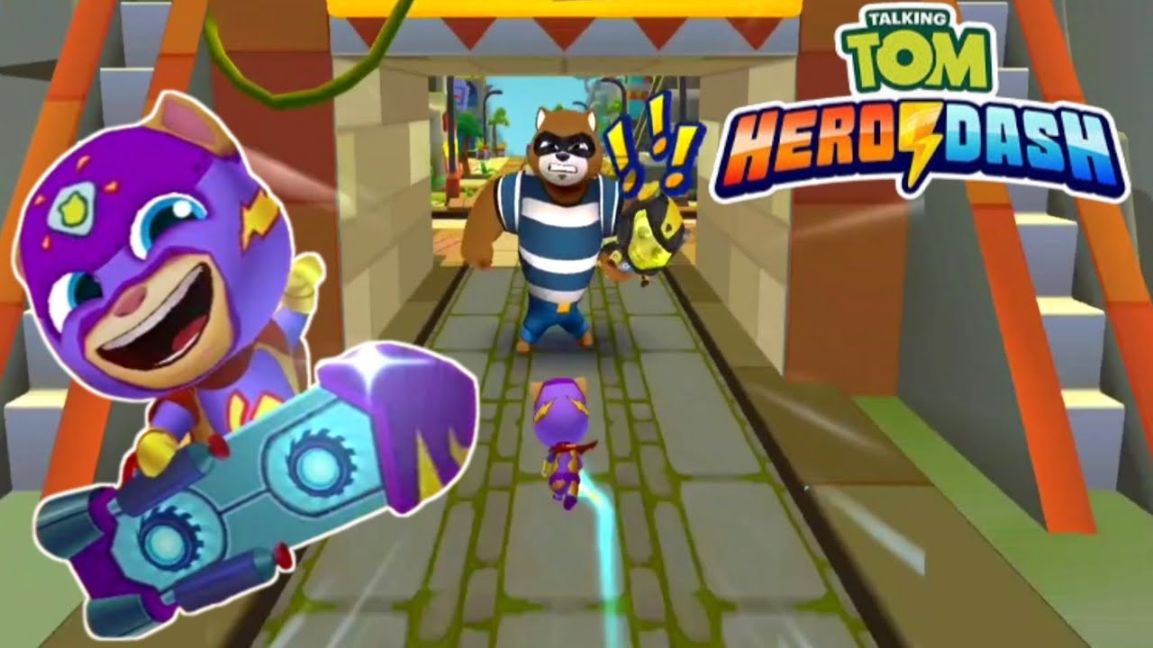 Talking Tom Hero Dash - Mighty Ginger Walkthrough - YouTube