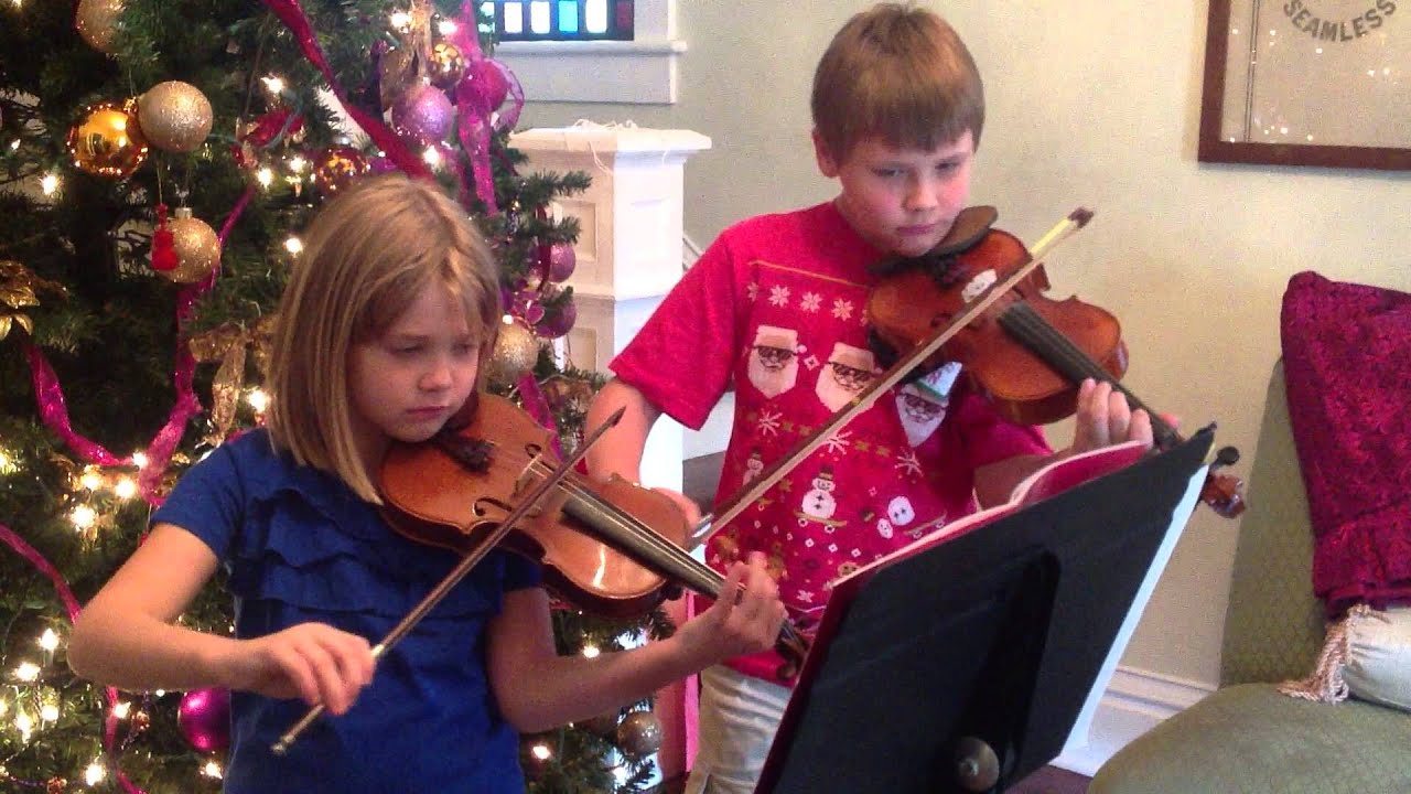 Merry Christmas 2013 Silent Night Violin Duet - YouTube