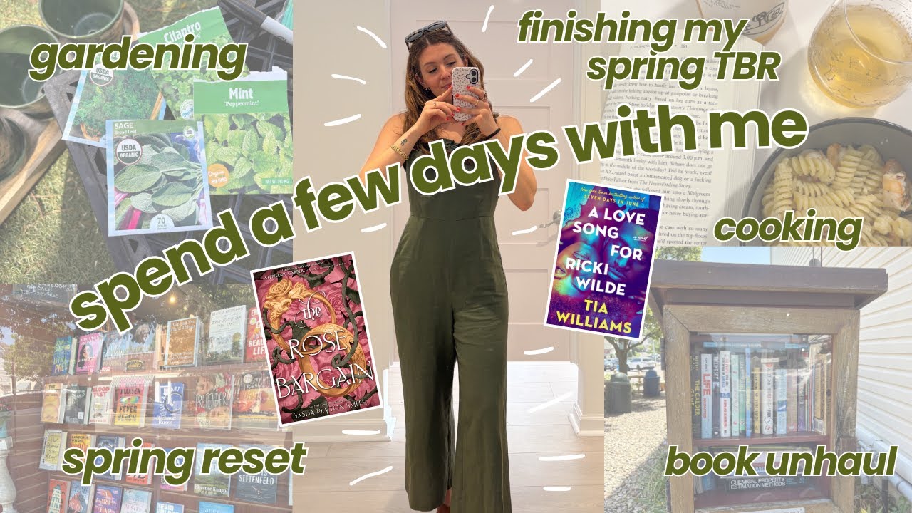 BOOK GIRL SPRING RESET 🌱🌷💫 (finishing my spring TBR, book unhaul ...