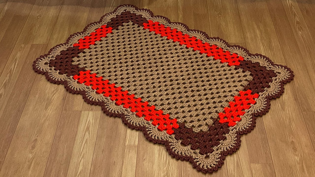 TAPETE DE CROCHÊ RETANGULAR FÁCIL @LuizadeLugh - YouTube