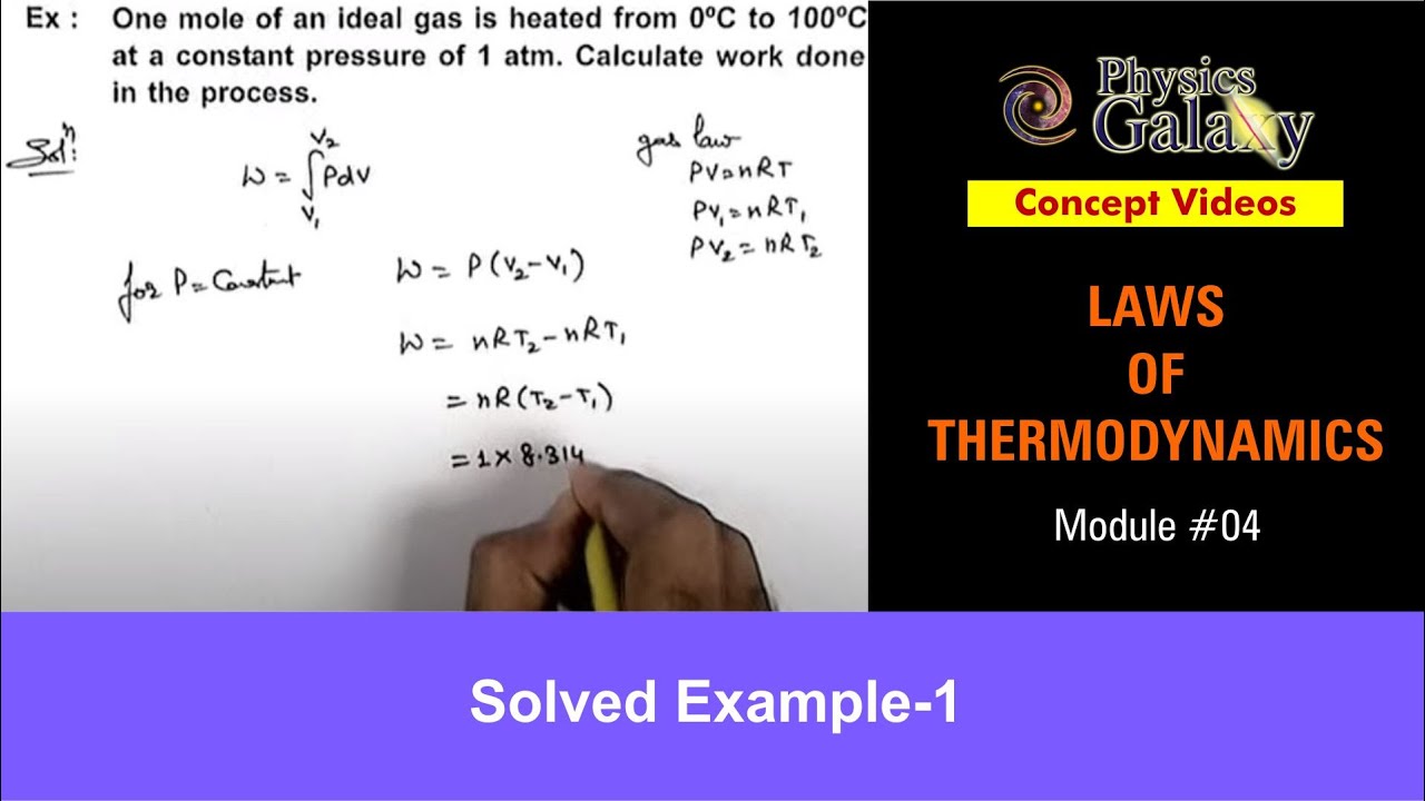 Class 11 Physics | Laws of Thermodynamics | #4 Solved Example-1 on ...