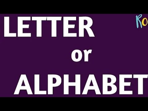 Difference Between Alphabet & Letter Type Of Letters nazmulxyzclassroom ...