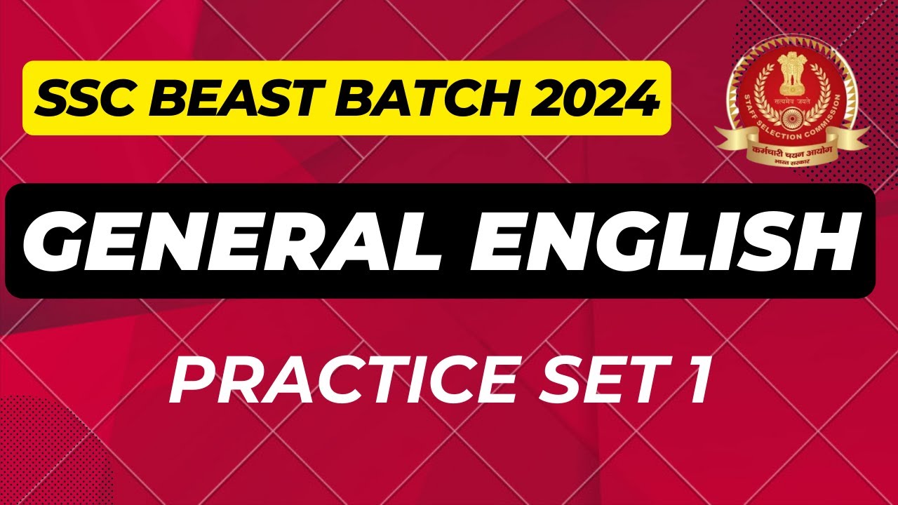 SSC BEAST BATCH - English Grammar Practice Set 1 - YouTube
