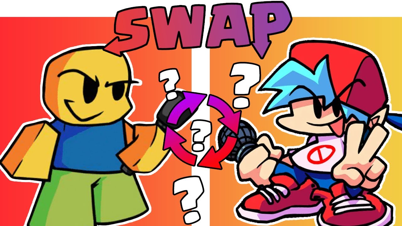 FNF SWAP BoyFriend + Noob - Friday Night Funkin - YouTube