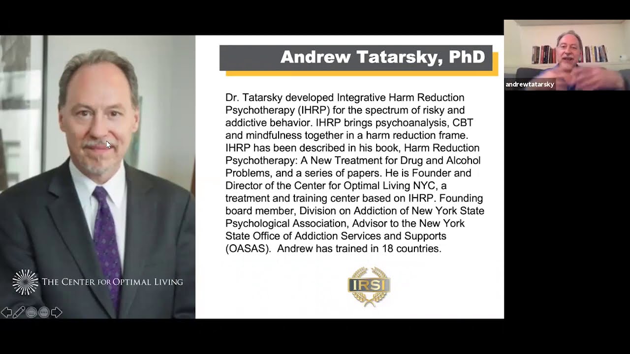 IRSI & Andrew Tatarsky, PhD on Recovery Coaching and Integrative Harm ...