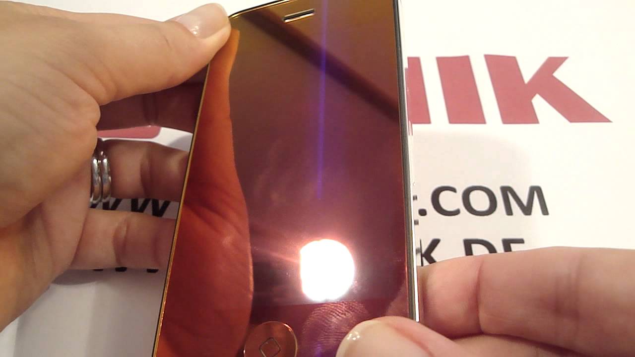 Red chrome iPhone 4 / iPhone 4S mod kit LCD + Back cover - YouTube