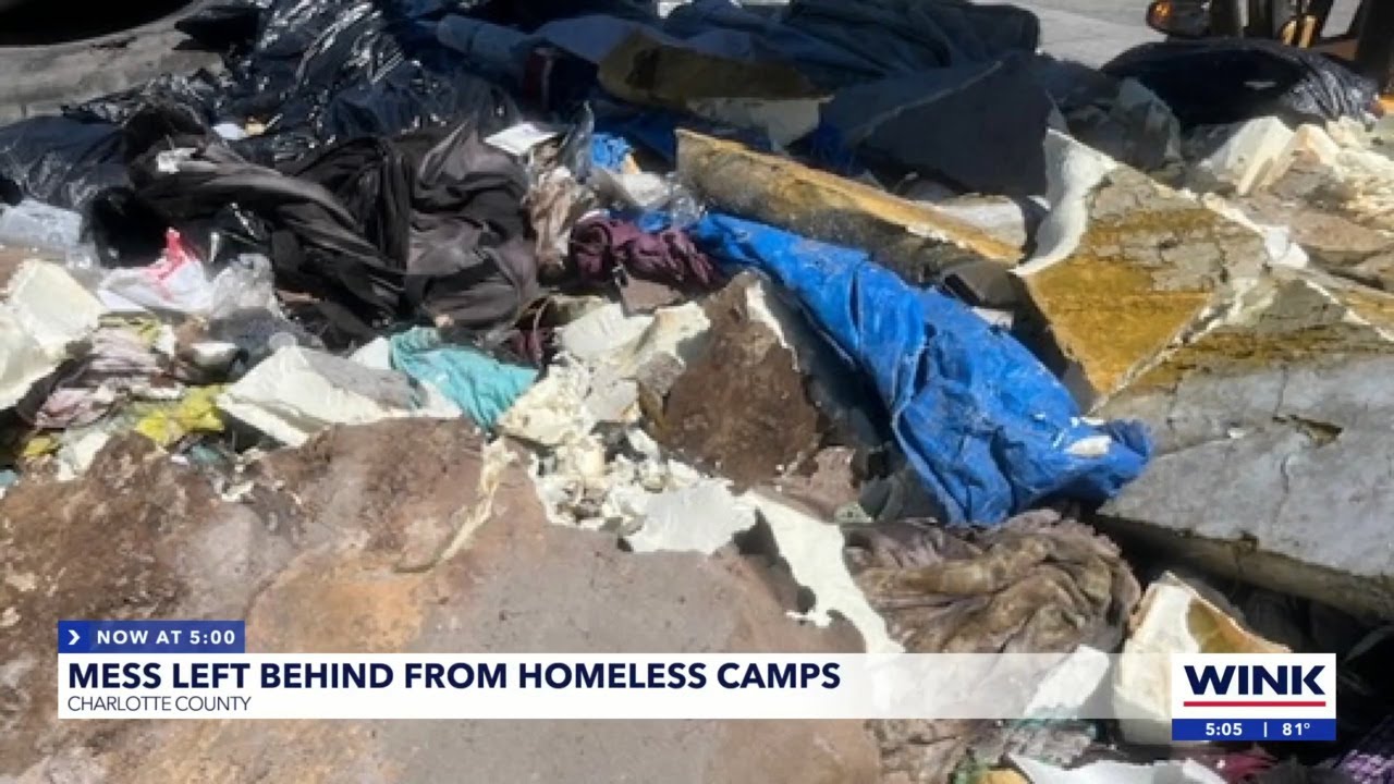 Cleaning up homeless camps in Charlotte County - YouTube