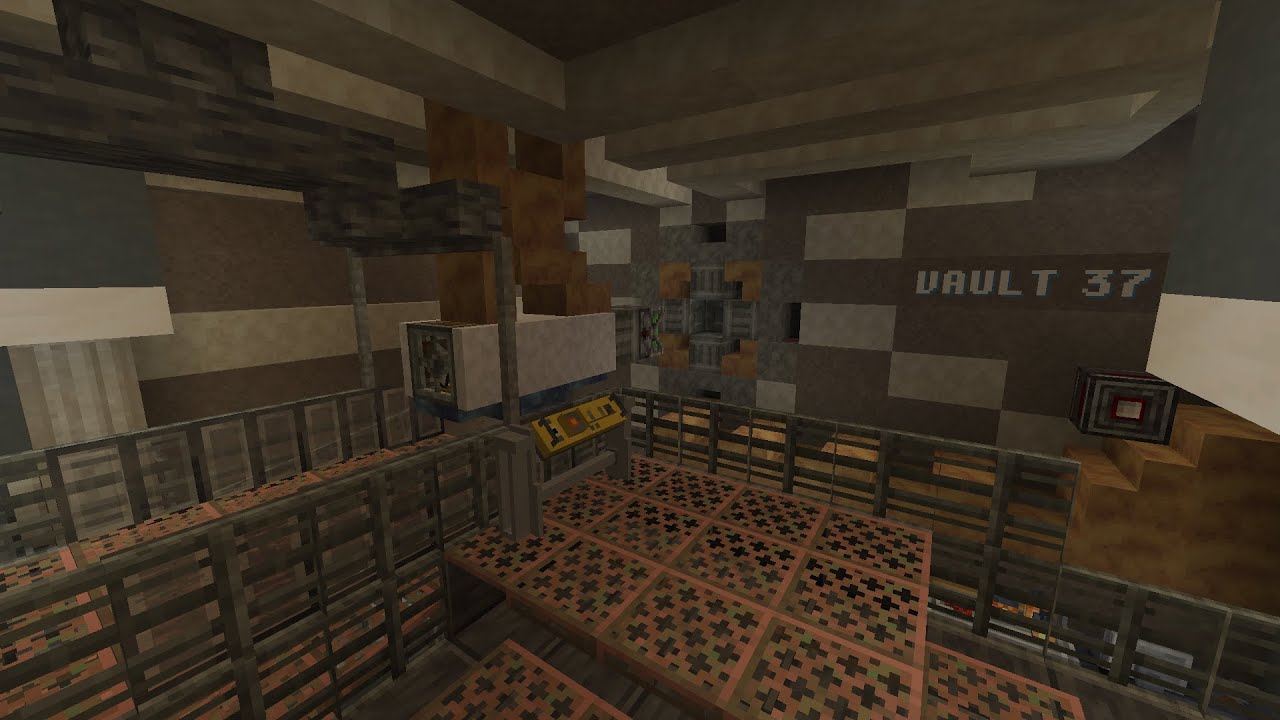 Minecraft Vault 37 Vault blast door (fallout inspired) - YouTube