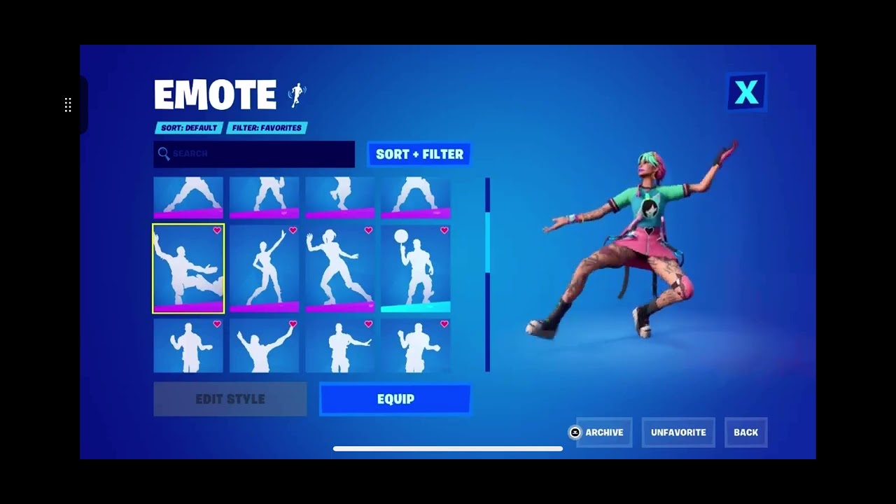 My favorite Fortnite emotes in my locker for now ♥️♥️ - YouTube