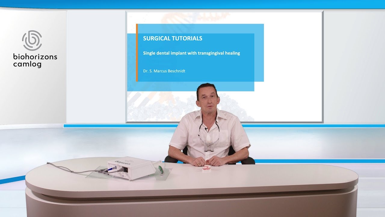 Single dental implant, Conelog Progressive-Line, with transgingival ...