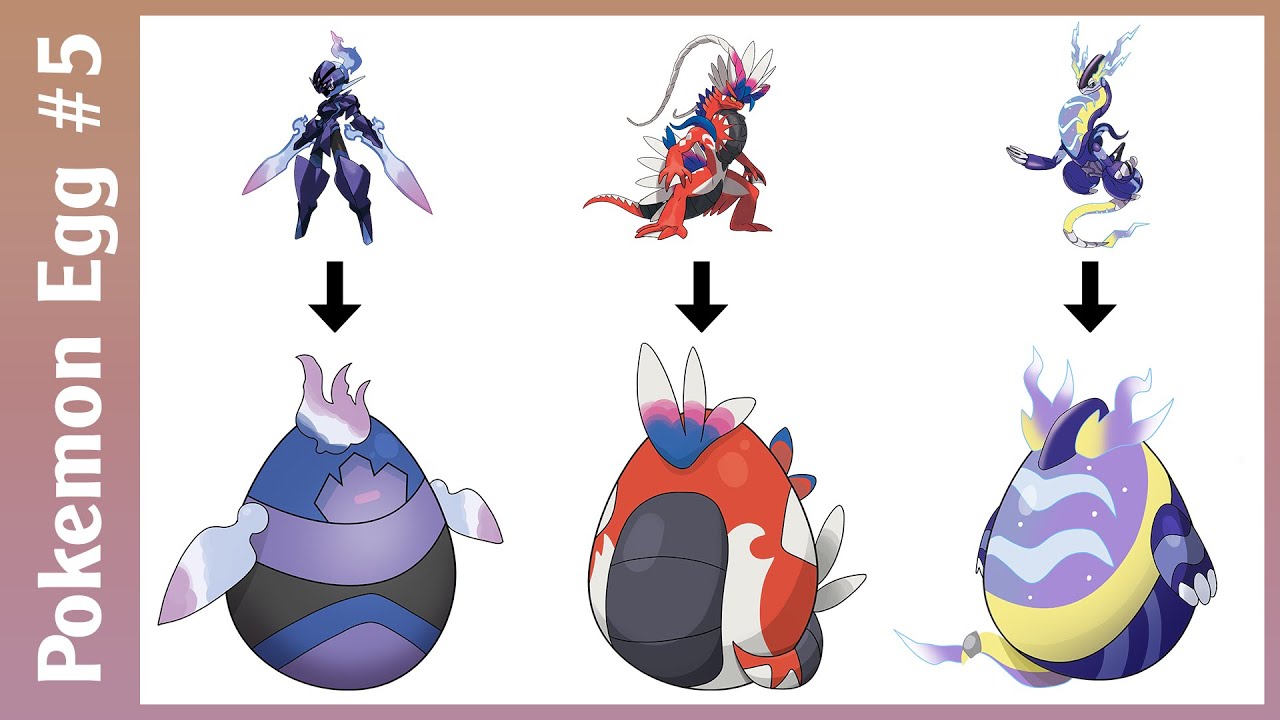 Drawing Pokemon Eggs | Ceruledge, Koraidon, Miraidon. - YouTube