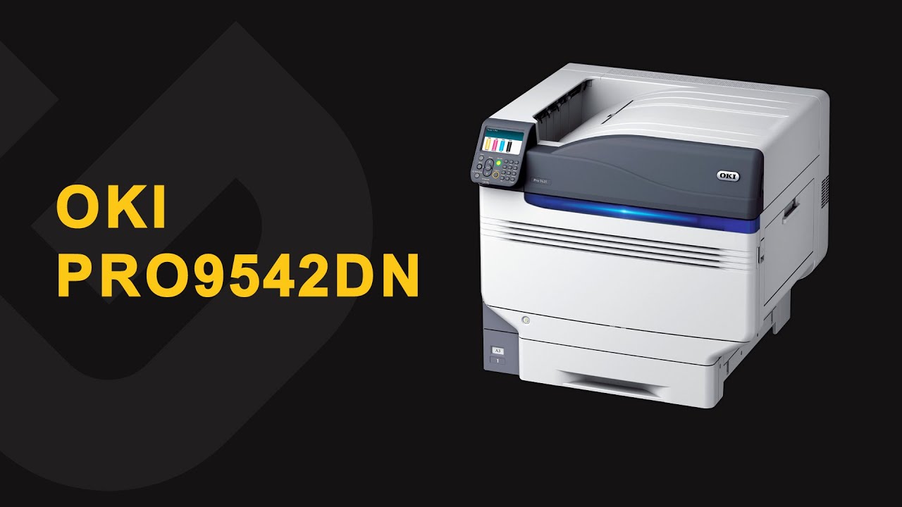 OKI PRO 9542dn A3 Label Printer - YouTube