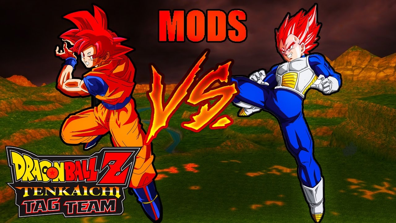 GOKU DBS SSJ RED VS VEGETA FNF SSJ RED // DBZ TTT MODS - YouTube
