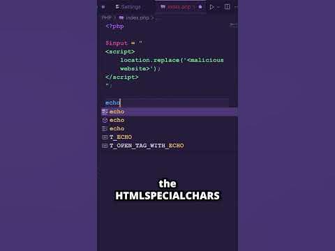 How to Easily Prevent XSS Attacks in PHP #php #shorts - YouTube