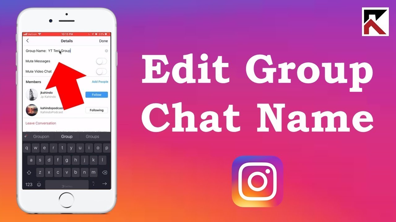 How To Edit Instagram Group Chat Name - YouTube