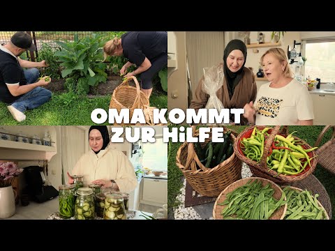 Oma muss helfen die Gartenernte zu verarbeiten | VLOG