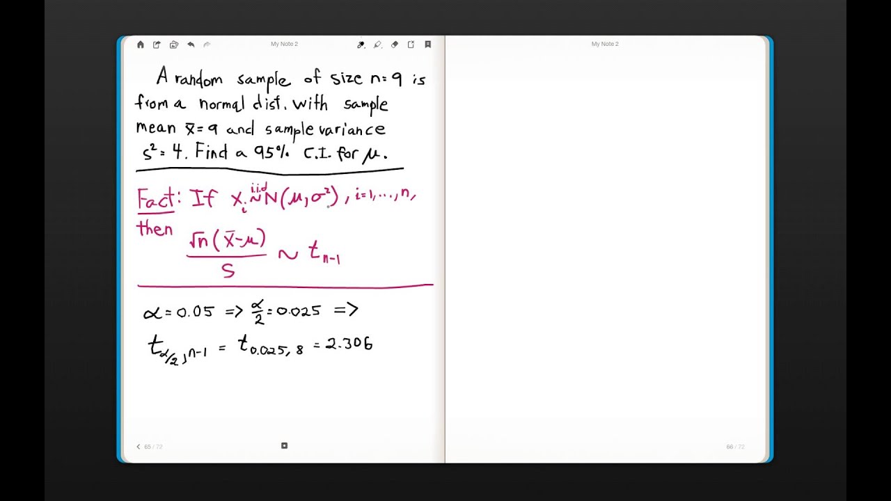 Confidence Interval for Population Mean - small sample size. - YouTube