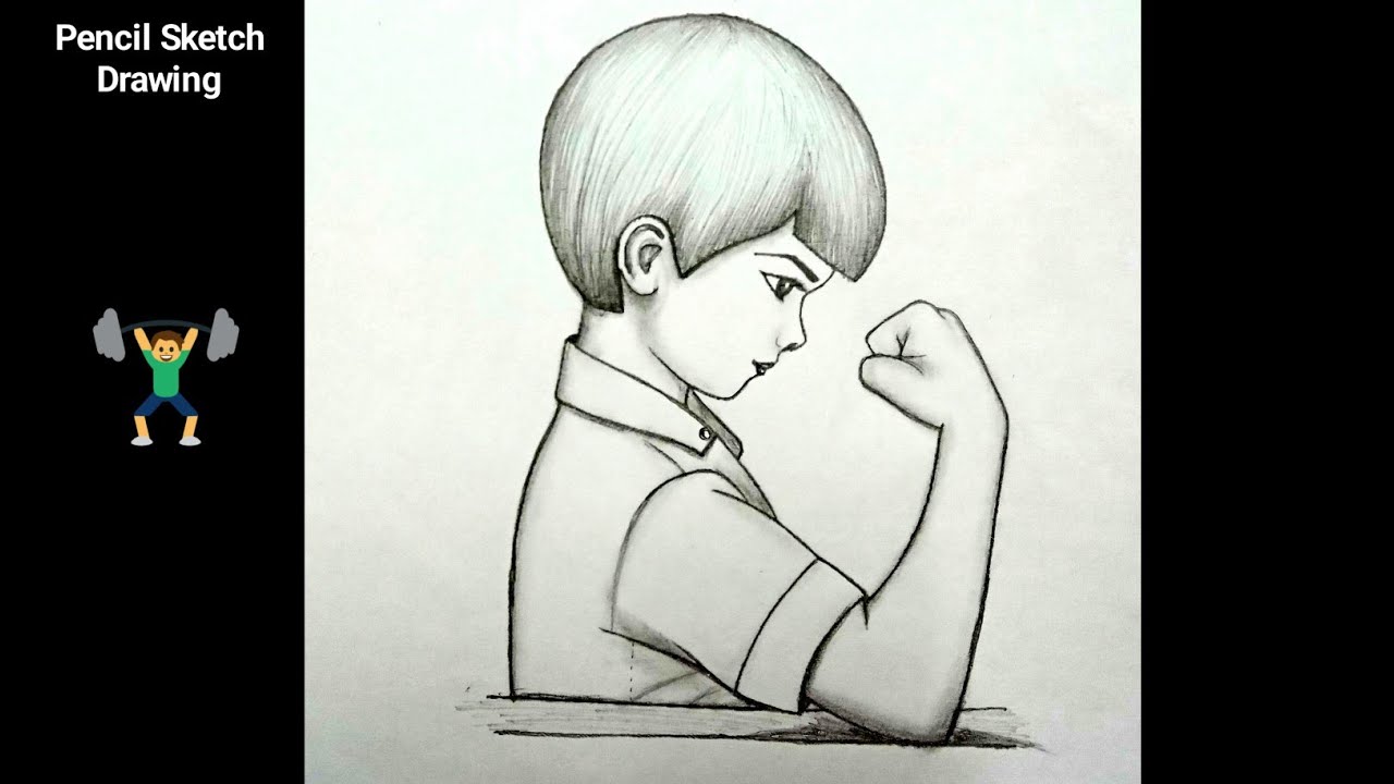 Little Boy Drawing easy Step by Step || How to easy draw a little boy ...