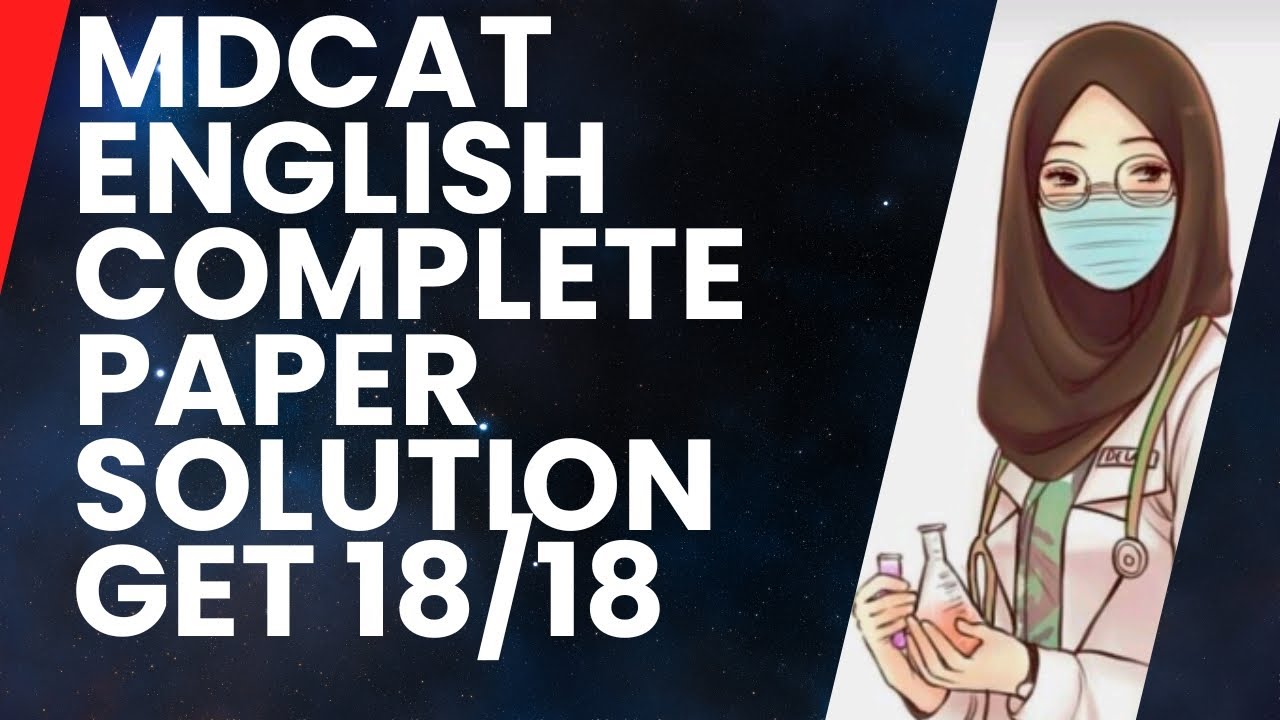 MDCAT English Complete paper solution|Get 18/18 Marks By following ...