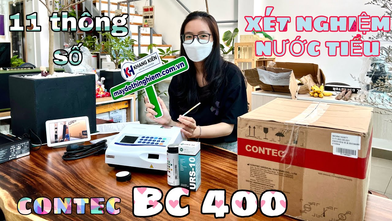 Máy xét nghiệm nước tiểu Contec BC400 11 thông số - YouTube