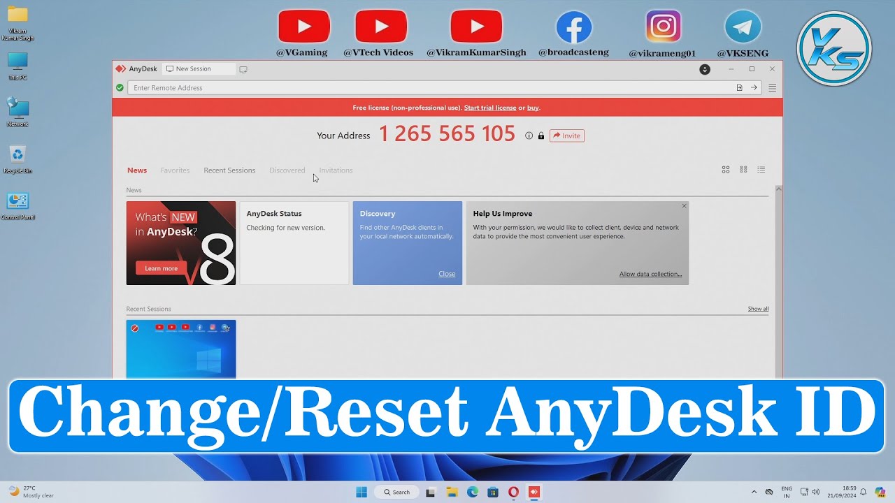 How To Change/Reset Anydesk ID in Windows - YouTube