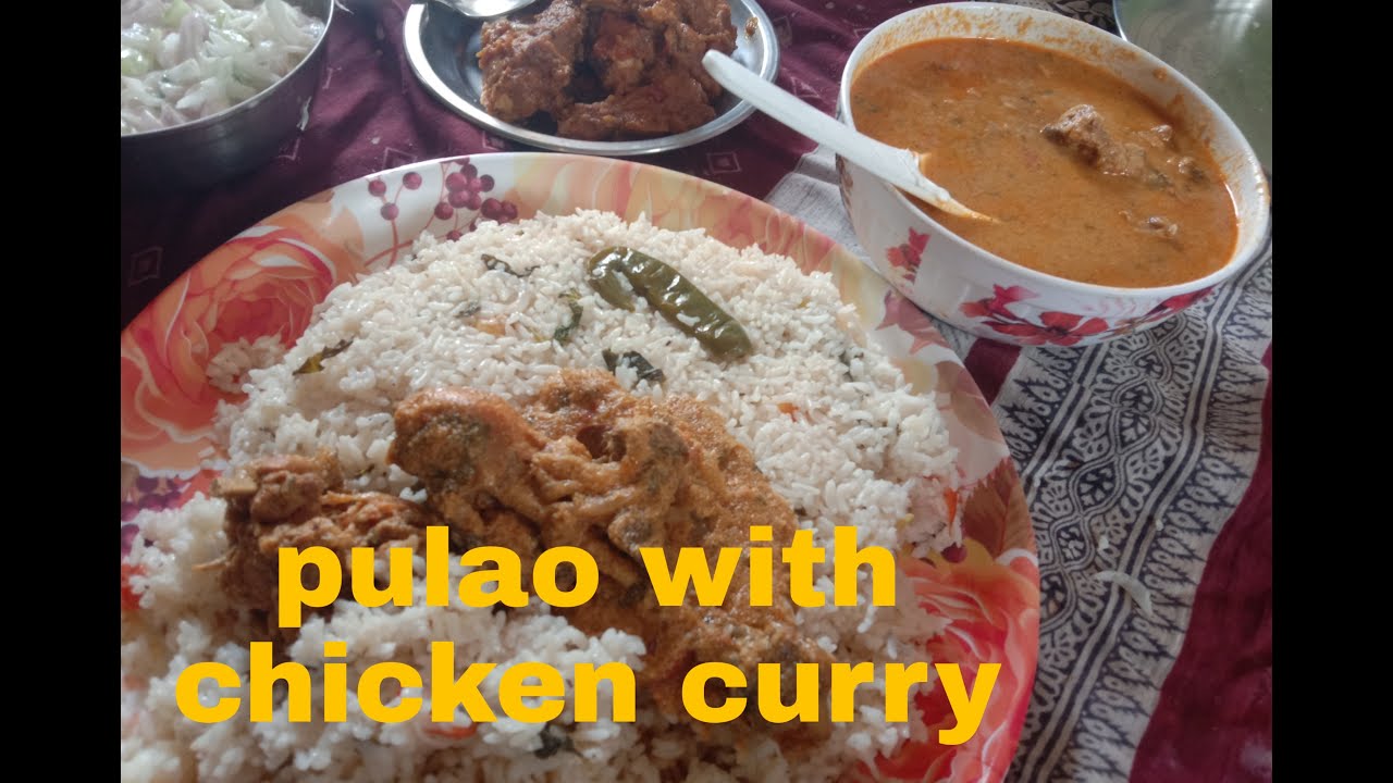 Tasty pulao with chicken curry🍗🍗 - YouTube