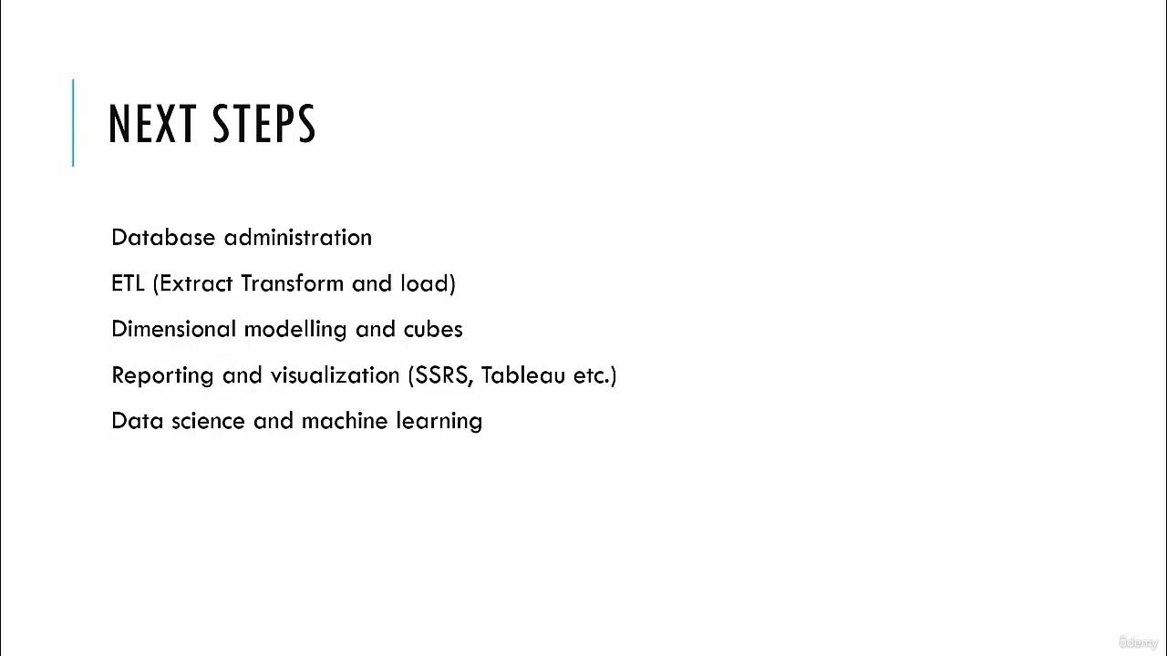 Lecture 27: SQL Query Course - 27 Conclusion and Next Steps - YouTube