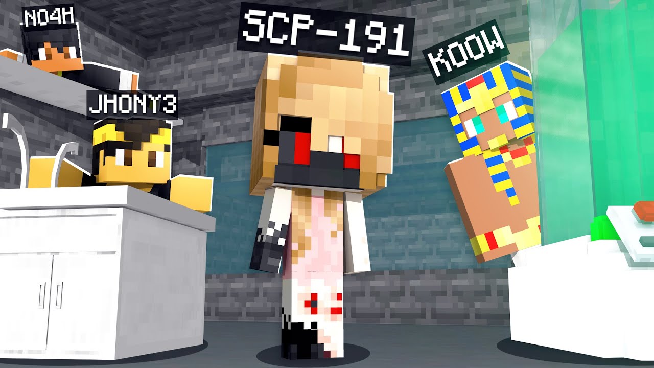 Se Esconda da SCP-191 (criança metade robô) no Minecraft - YouTube