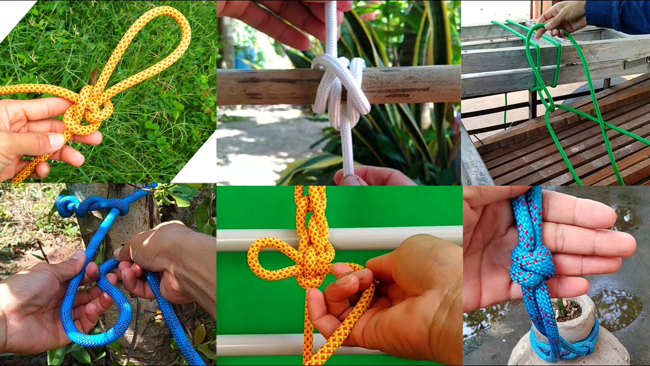 11 TIPS OF TYING A SIMPLE ROPE TECHINQUES. #tyingrope #bowline - YouTube