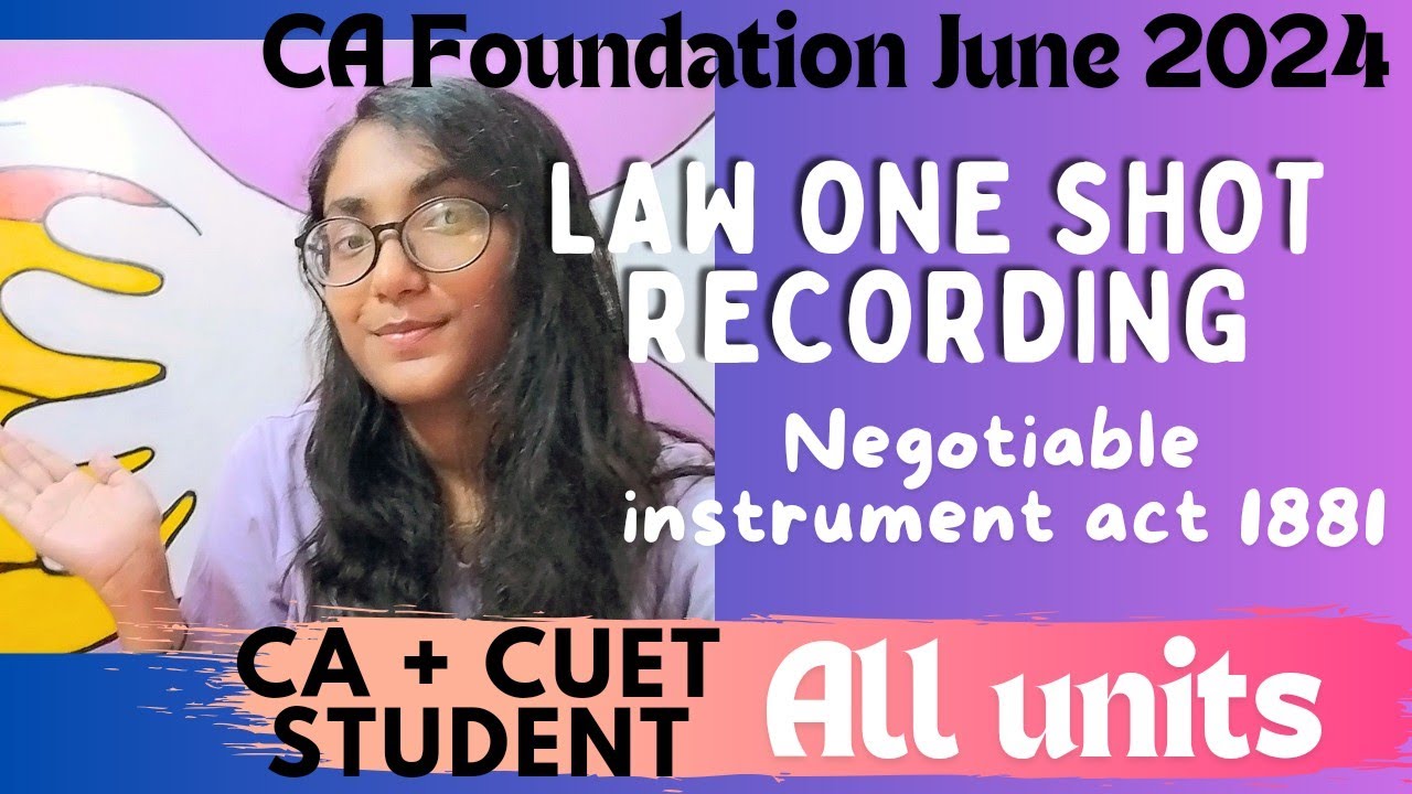 Podcast 🔊 The Negotiable Instrument Act 1881| All Unit | LAW CA ...