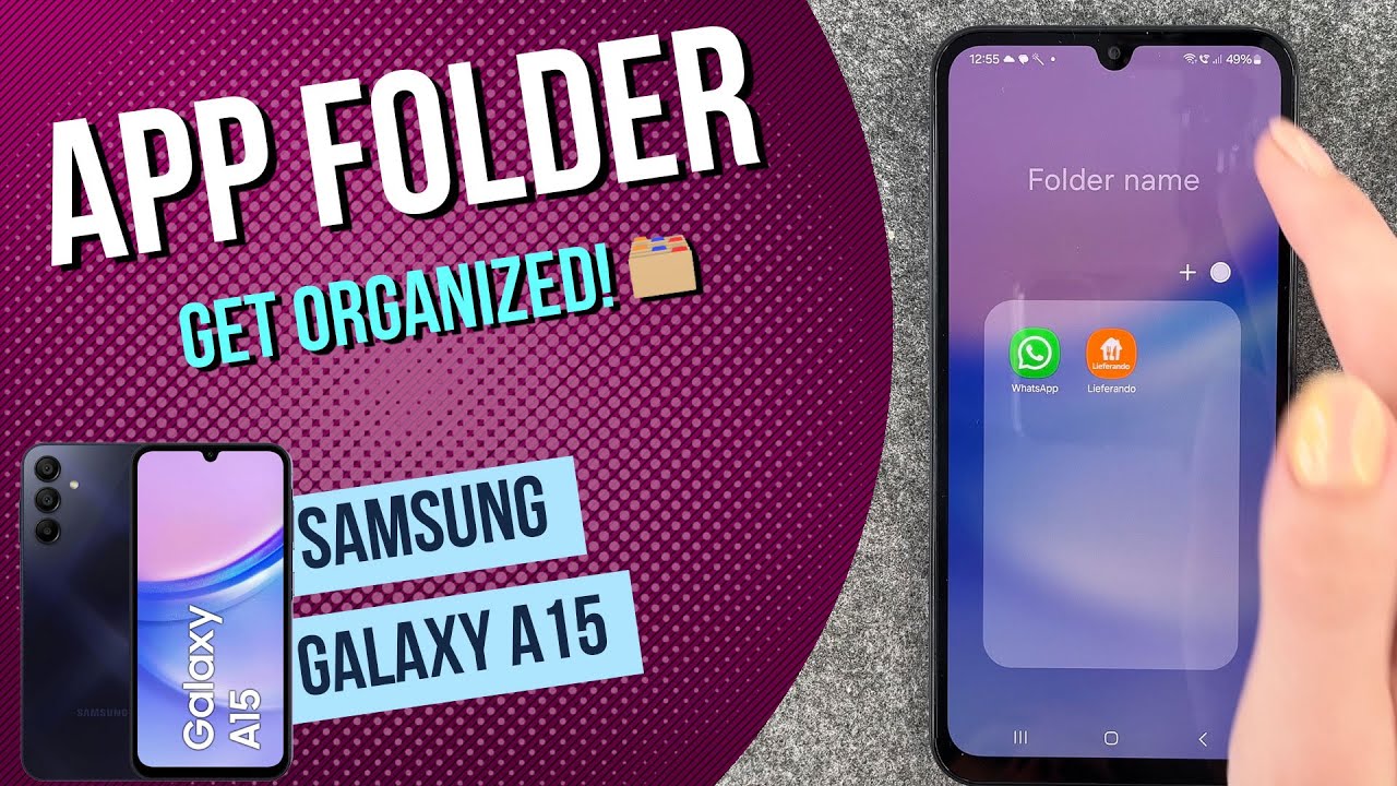 Galaxy A15 app folder - YouTube