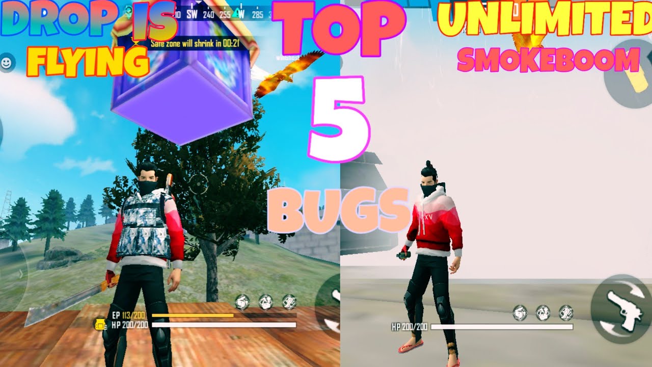 😄 TOP 5 Latest New Bugs In Free Fire / Unlimited Smoke Boom Bugs / TDM ...