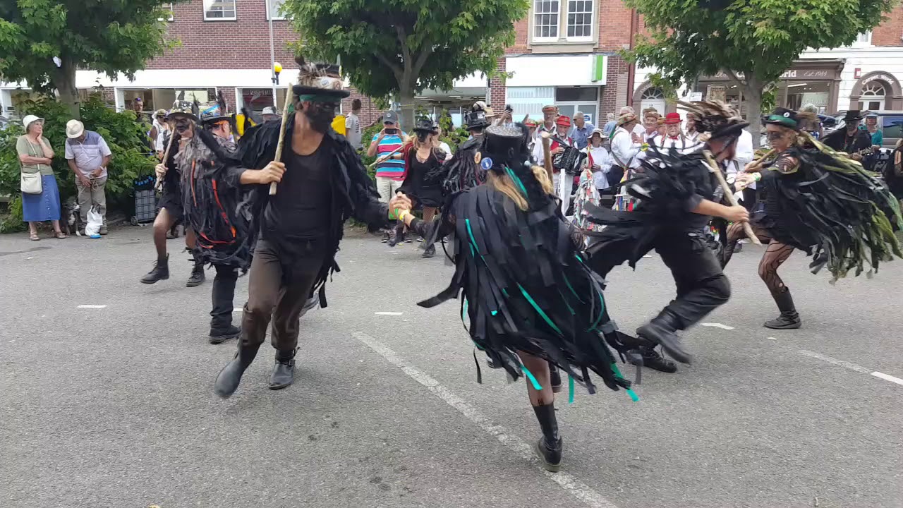Beltane Border Morris dancing Tregeseal at Bridport Folk Festival ...