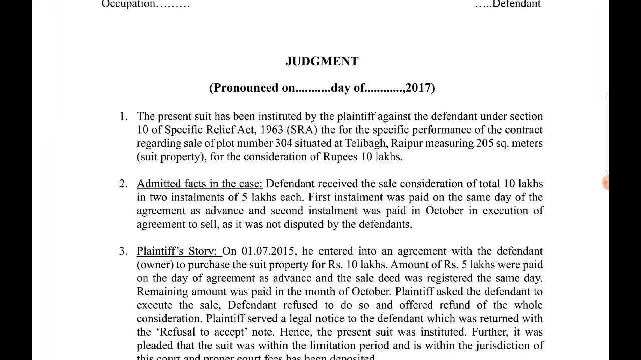 Judgement Writing - Civil - Chhatisgarh Solved - 2016 - YouTube