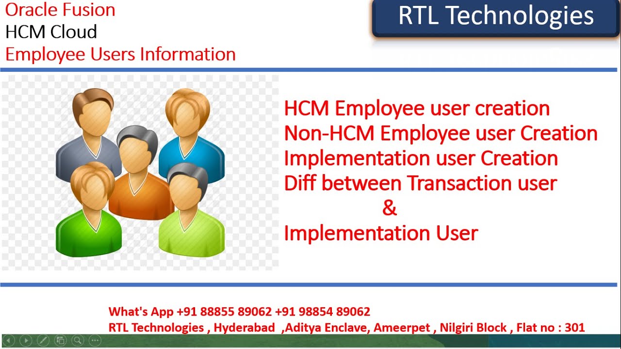 Oracle Fusion Cloud Different Types of users | HCM Employee User | Non ...