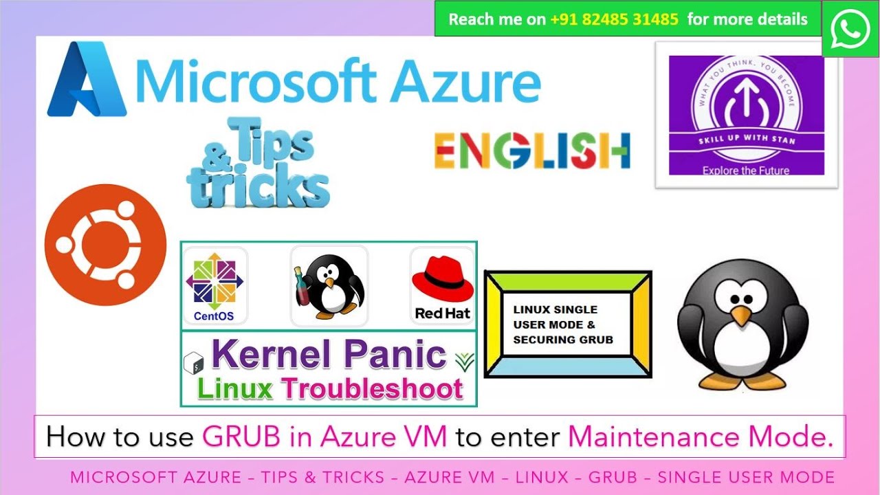 AZURE IN ENGLISH - TIPS & TRICKS - GRUB in LINUX - TROUBLESHOOTING MODE ...