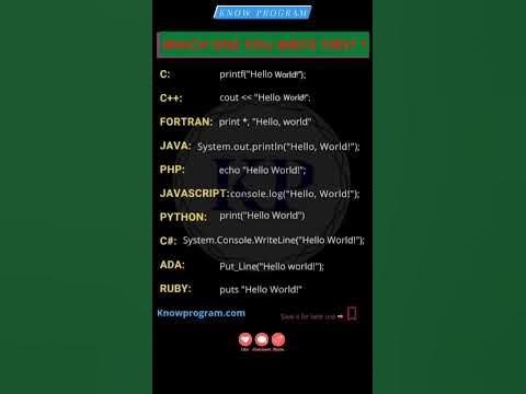 Which one You write First | #shorts #programming #knowprogram - YouTube