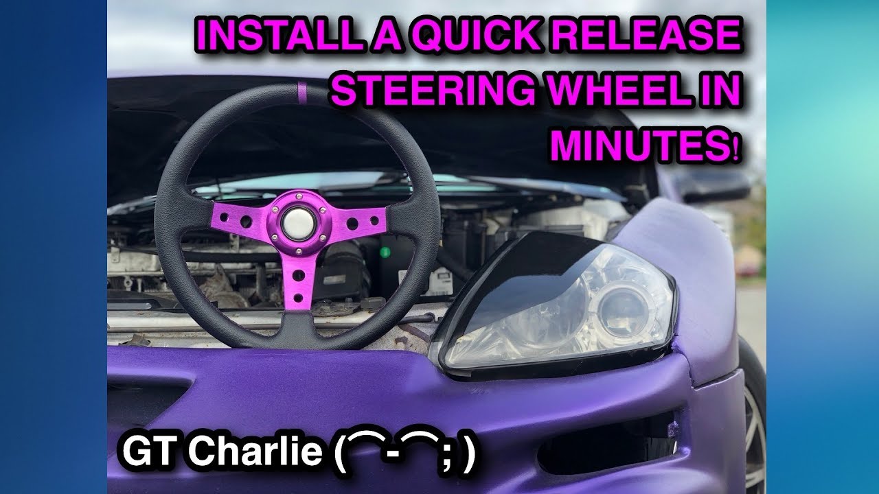 HOW TO INSTALL ★ Aftermarket eBay Steering Wheel, Quick Release & Hub ...