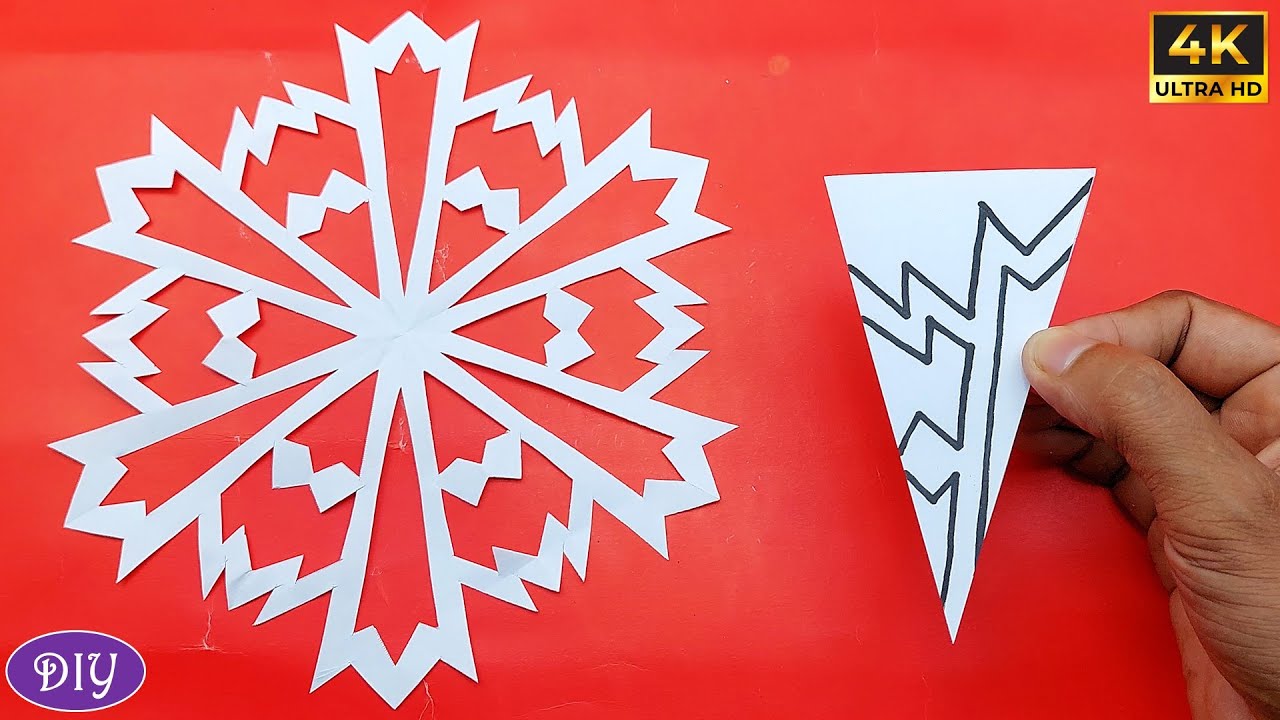 How to Make a Snowflake Out of Paper || Easy Paper Cutting Snowflake ...