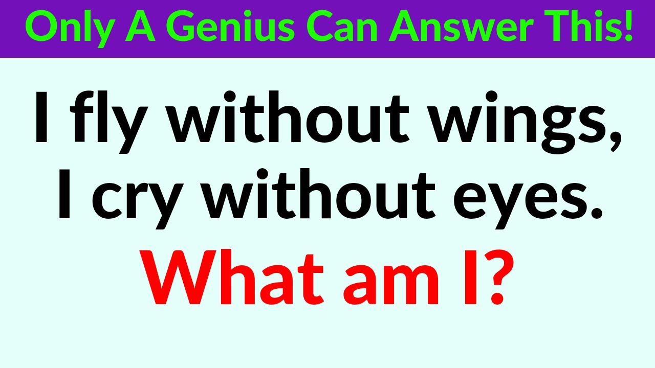 ONLY A GENIUS CAN CRACK THESE 50 TRICKY RIDDLES. - YouTube